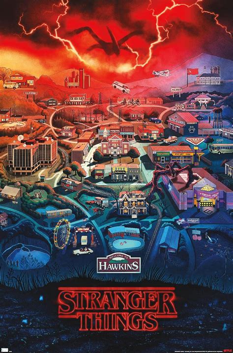 Buy Trends International Netflix Stranger Things Season Hawkins Indiana Wall Poster