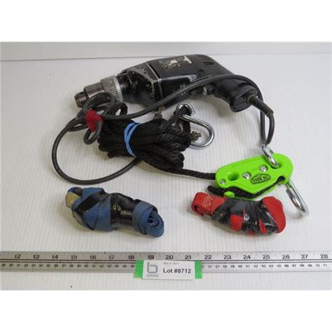 Rtriple Action Drill Working 2 Ratchet Straps Boss Retractable Rope Bodnarus Auctioneering