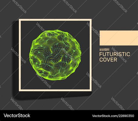 Sphere Consisting Of Points Cover Design Template Vector Image