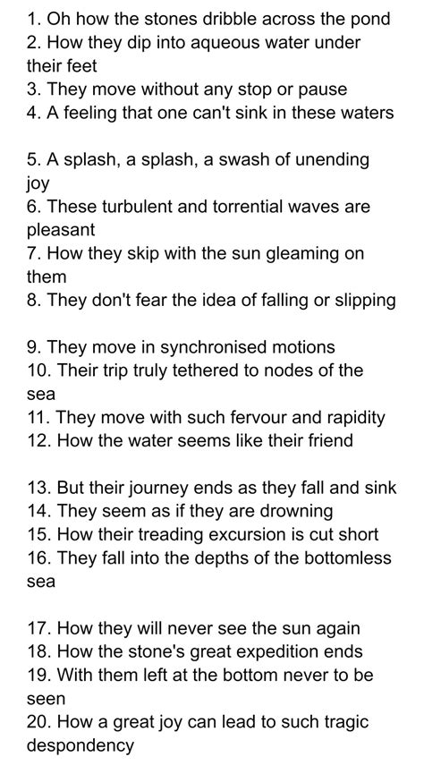 Stones Thrown Skipping Rpoets