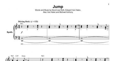 Jump Keyboard Transcription Print Sheet Music Now