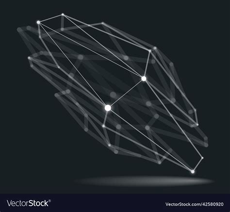 Dimensional Lattice Mesh Abstraction 3d Polygonal Vector Image