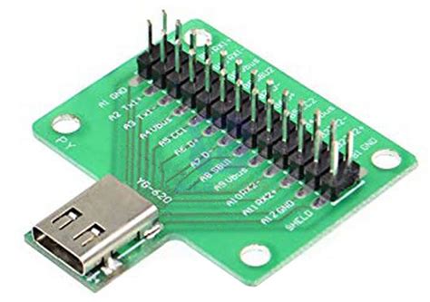 USB C Female Socket Full 24 Pin Breakout Board Adapter 2 54mm All Top