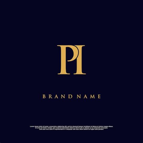 Premium Vector Luxury Modern Combination Pi Abstract Vector Logo