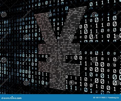 Binary Digital Array Big Data Transmission And Rmb Symbol Programming