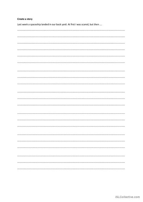 Creative Writing Exercise Creative W English Esl Worksheets Pdf And Doc