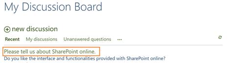 Create A SharePoint Online Discussion Board Kloud Help