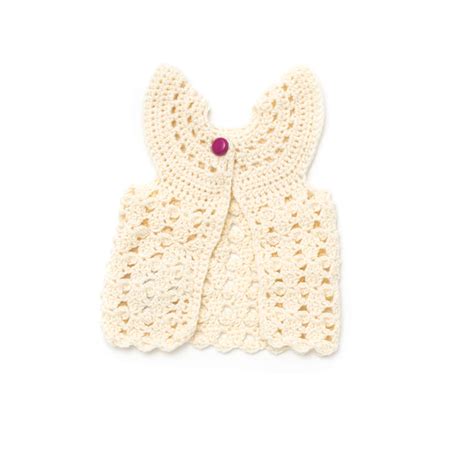 Free Bernat Flutter Sleeve Vest Crochet Pattern Yarnspirations