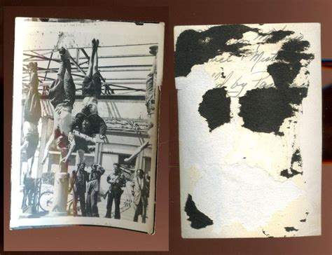 Wwii Ww2 Mussolini And Clara Hanging Dead In Italy Execution Image