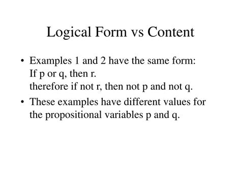 Ppt Logical Form And Logical Equivalence Powerpoint Presentation Free Download Id4455364