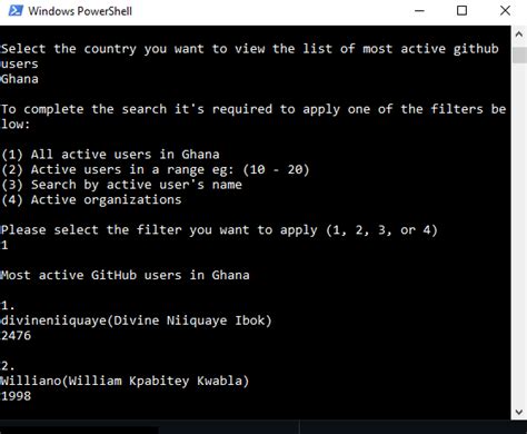GitHub Ybadmus Github Ranking Scrapper A Command Line Tool That Displays The List Of Active