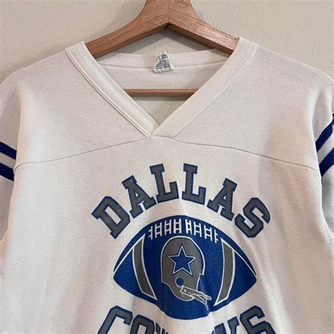 Vintage Dallas Cowboys Nfl Logo 7 70s 80s White Jersey T Shirt Size