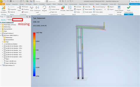 Disappearing Frame Analysis Tree From Model Tree Window After Switching Tab To Top Level