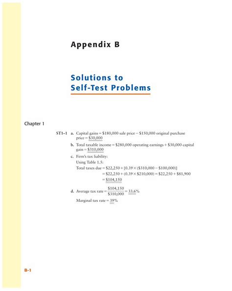 Pdf Appendix B Solutions To Self Test Problems