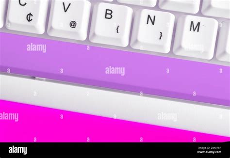 Pc Keyboard Key With Empty Note Paper Above Copy Space Stock Photo Alamy