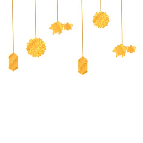 이드 알 아다 장식 이드 알 아드하 골든 교수형 장식 매달려 장식 Png 일러스트 및 Psd 이미지 무료 다운로드