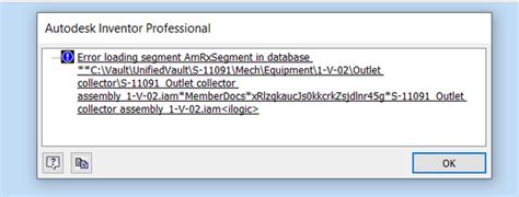 Solved Error Loading Segment Amrxsegment In Database Autodesk Community