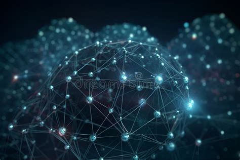 Quantum Network Concept Processing A Lot Of Data Digitalization Process Stock Illustration