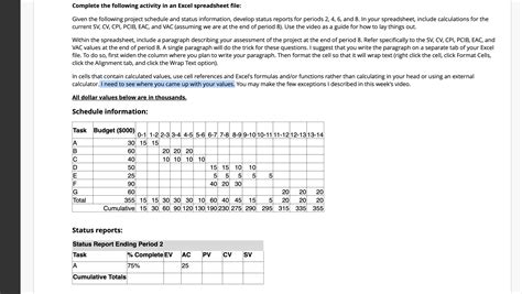 Solved By An Expert Please Make Sure To Show All Formulas Used In Excel