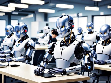 Premium Ai Image The Impact Of Artificial Intelligence And Robotization On Employment