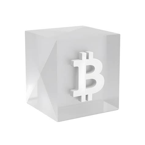 Bitcoin Cube 3d Render Minimalist Cryptocurrency Design 56105852 Png