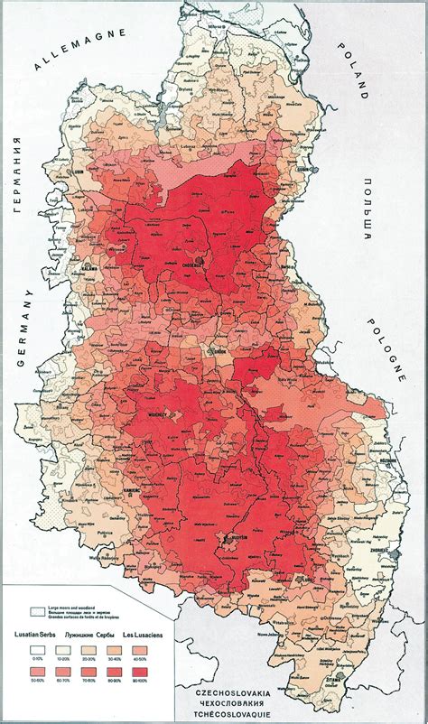 Distribution Of Sorbian Language After 1945 Rlinguisticmaps