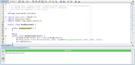 Pruebas Con Junit Al Método Listaerrores De La Clase Evaluacion Download Scientific Diagram