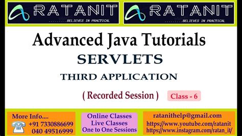 Advanced Java Tutorials Servlets Third Application By Mrratan Class 06 Youtube