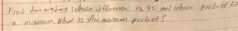 solved find two numbers whose difference is 40 and whose