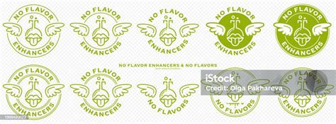 제품 포장에 대한 개념적 표시 라벨링 맛 강화제 없음 날개가 달린 브랜드는 해방되고 자유로운 브랜드의 상징입니다 병입의 아이콘은 인공적인 취향의 상징입니다 벡터 내부에 대한
