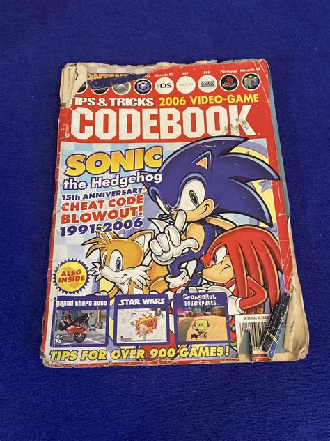 Tips And Tricks 2006 Video Game Codebook Sonic The Hedgehog 15th Anniver Moonshinegaming
