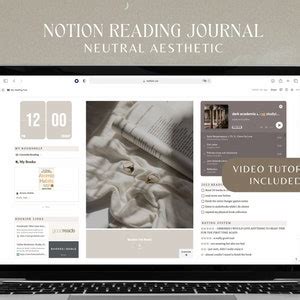 Notion Reading Tracker Digital Reading Journal Notion Reading Template Book Tracker Reading