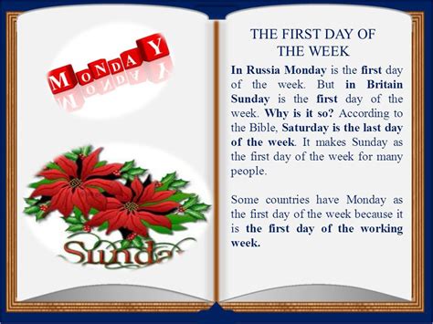 First Day Week Of Sunday