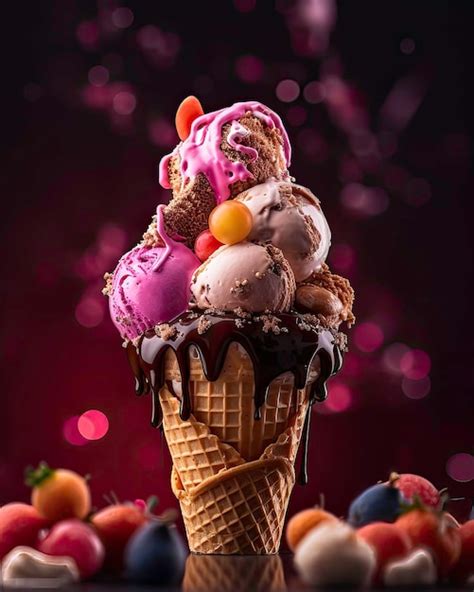 Premium Ai Image Ice Cream Generative Ai