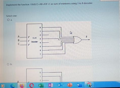 Solved Implement The Function Fabcababc As Sum Of