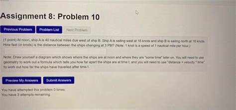 solved assignment 8 problem 9 previous problem problem list