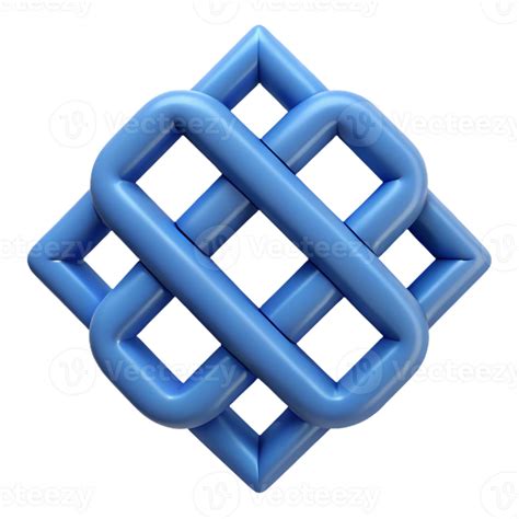 Nostalgic Striking Symmetrical Geometric Pattern Of Interlocking Squares Clean Lines Flat