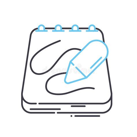 Sketchbook Line Icon Outline Symbol Vector Illustration Concept Sign Stock Vector