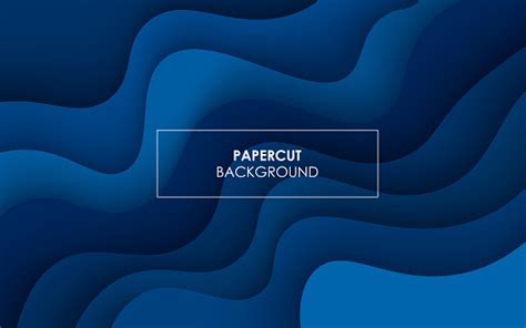 다중 레이어 파란색 질감 3d 페이퍼컷 레이어는 그라데이션 벡터 배너에 있습니다 웹 사이트 템플릿에 대한 추상 종이 컷 아트 배경 디자인 지형도 개념 또는 부드러운 종이