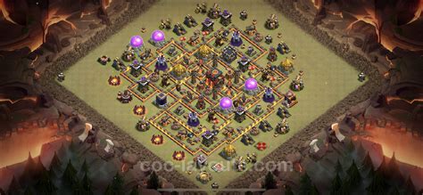 Best Anti 3 Stars War Base Th10 With Link Town Hall Level 10 Cwl Base