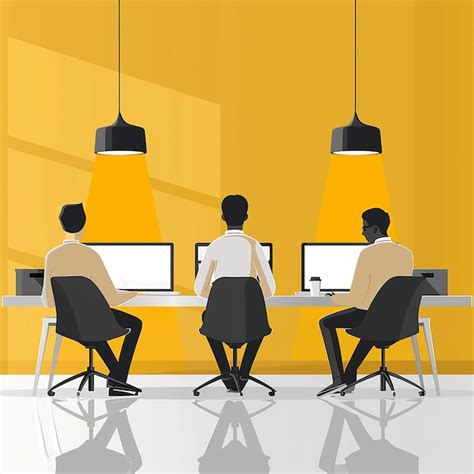 Three People Sitting In Front Of A Computer Screen With The Words The Word On It Premium Ai