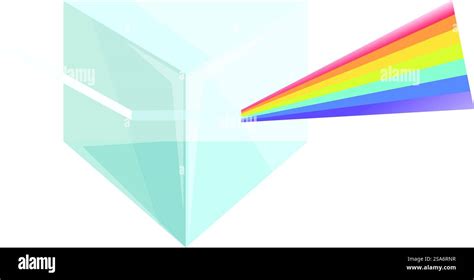 Light Beam Refracting Through Prism Creating Visible Light Spectrum Light Beam Refracting