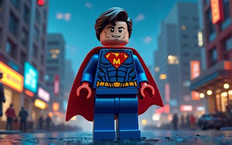 다운로드 4k Marvelman 나이트 스케이프 슈퍼 히어로 레고 아트 마블 코믹스 Marvelman Lego 3d