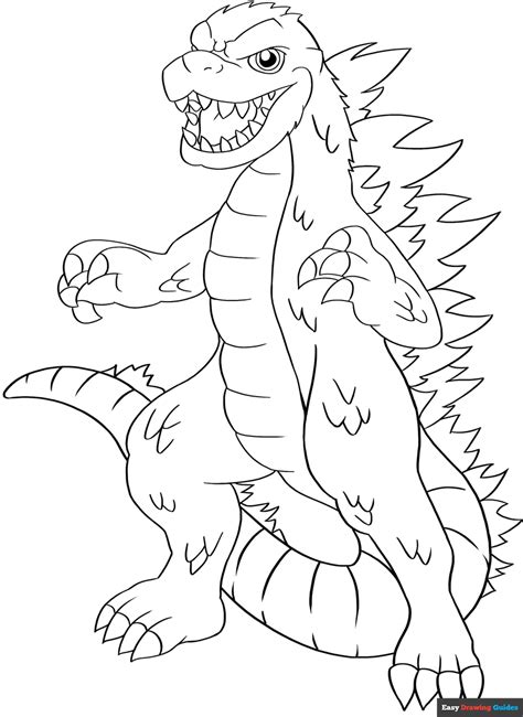 How To Draw Godzilla Really Easy Drawing Tutorial