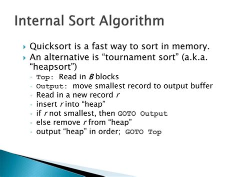 Ppt External Sorting Powerpoint Presentation Free Download Id6147091
