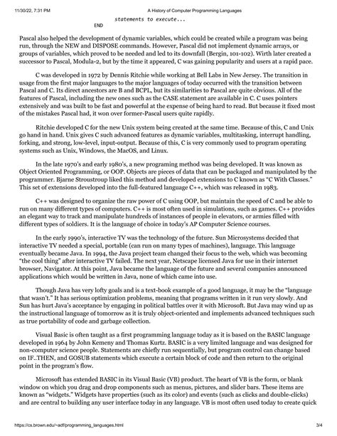 A History Of Computer Programming Languagespdf