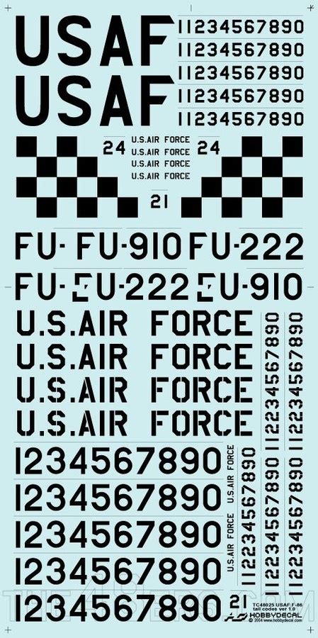 F 86 Usaf Tail Codes Ver 1