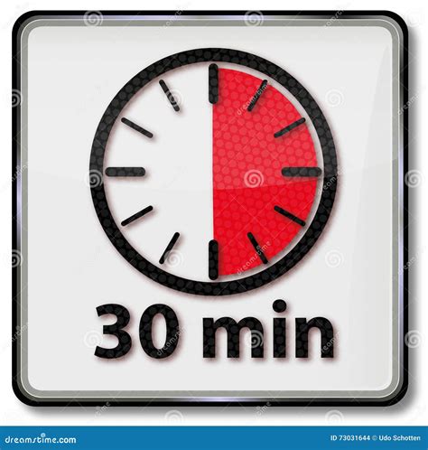 Reloj Con 30 Minutos Ilustración Del Vector Ilustración De Escritorio