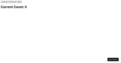 react simple counter codesandbox