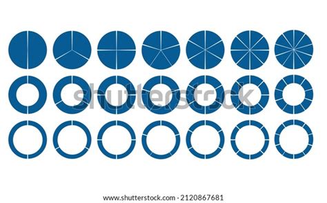 Pie Chart Set Vector Illustration Stock Vector Royalty Free 2120867681 Shutterstock